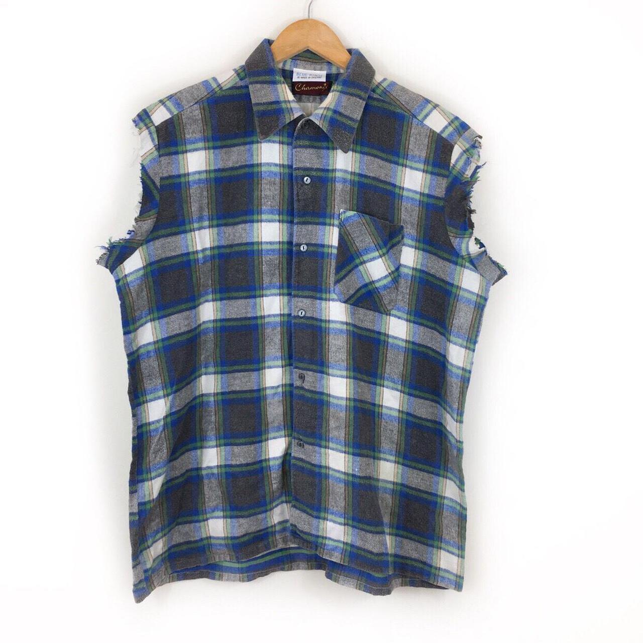 Vintage 90s plaid shirt. FREE UK POSTAGE Hand cut... - Depop