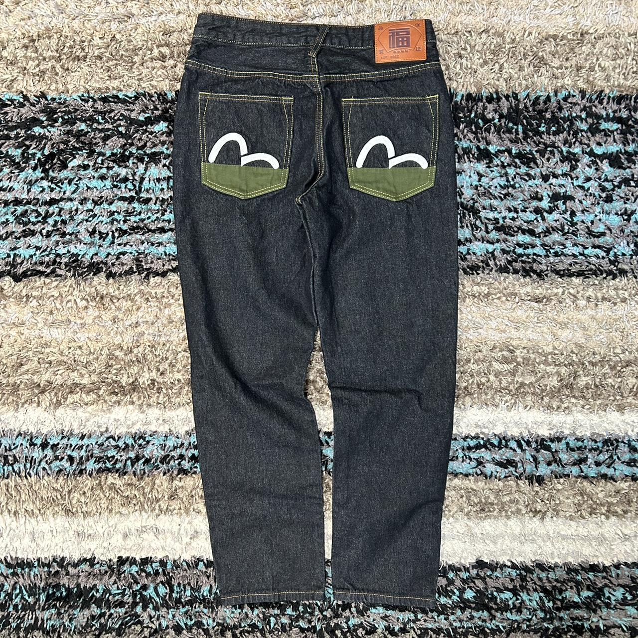 evisu denim crazy authentic evisu denim with... - Depop