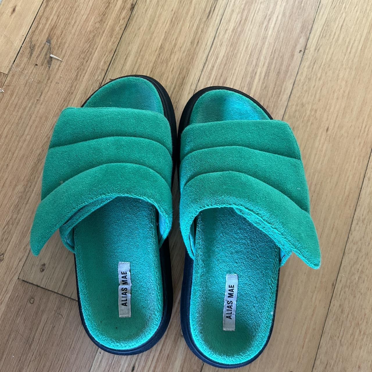 Women’s size 41 green Alias Mae slides - Depop