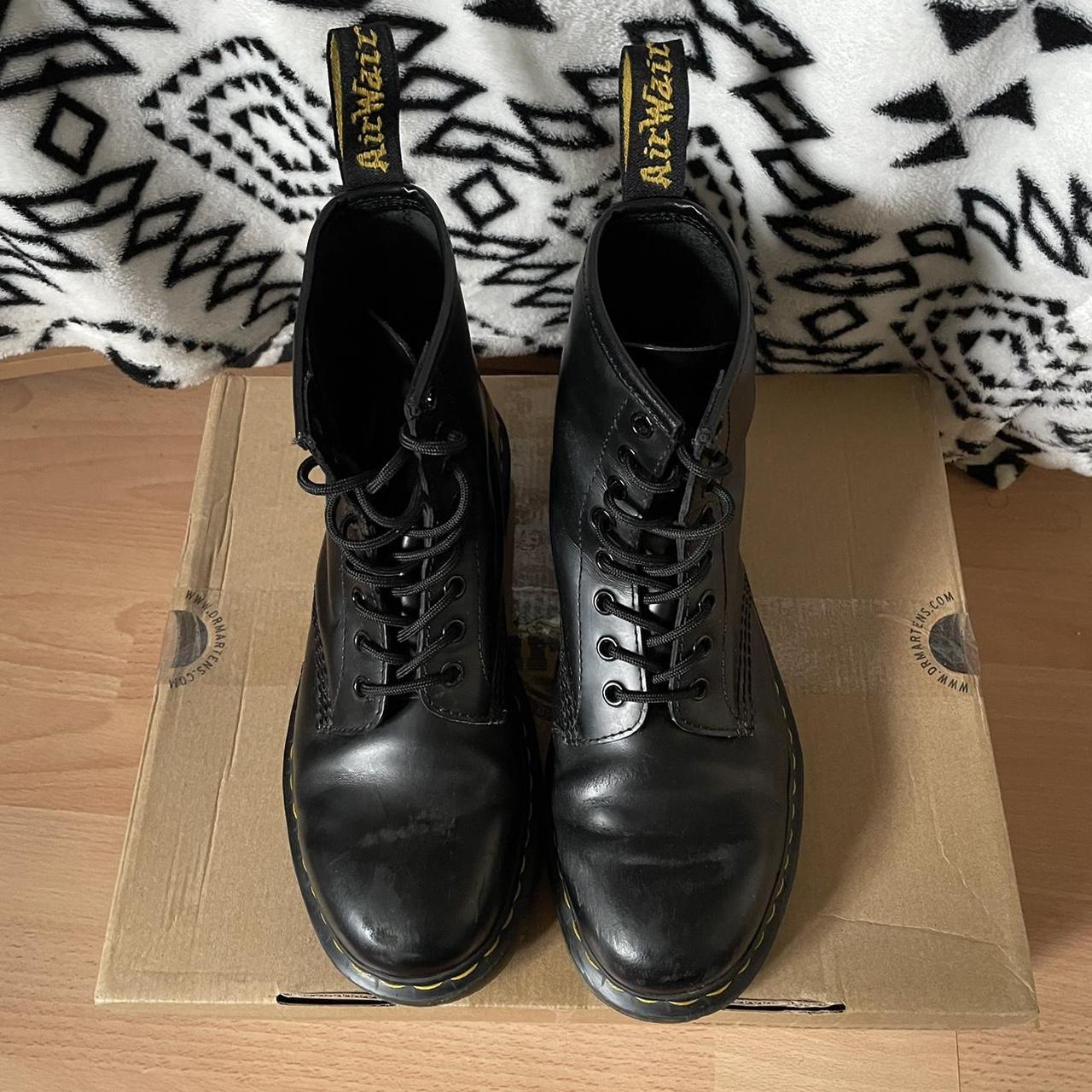 dr martens classic smooth leather boots size - UK... - Depop