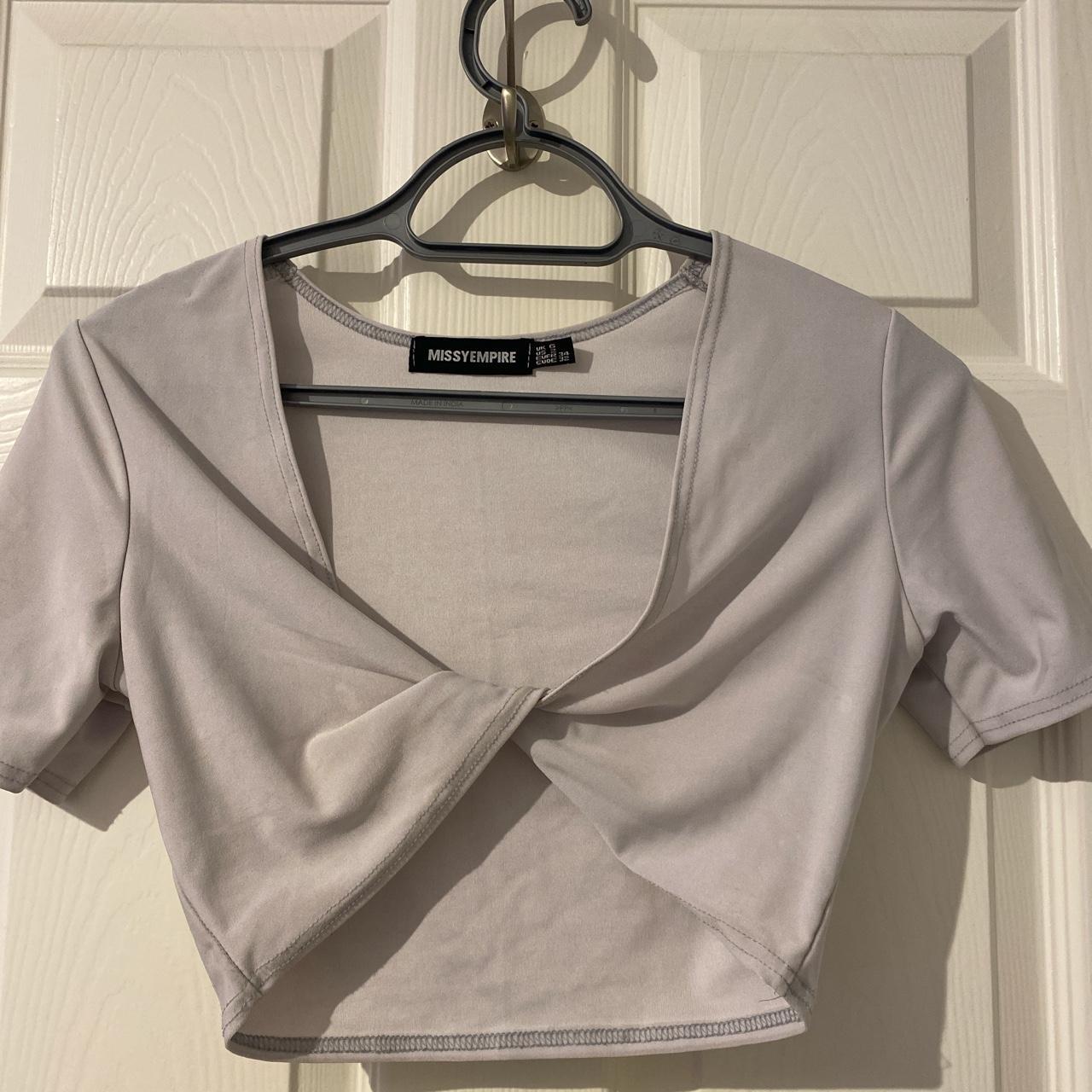 SHEIN cross over crop top, Size S #shein #croptop... - Depop