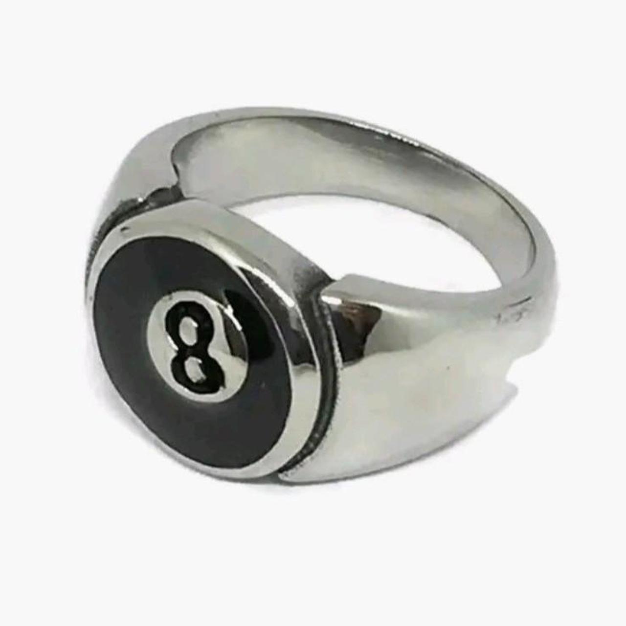 Stussy 8 ball ring Size: 18.5 mm - Depop