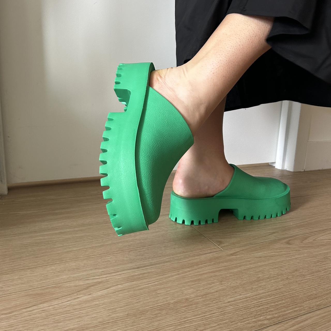 Comfy platform green slide on by Play Originally... - Depop