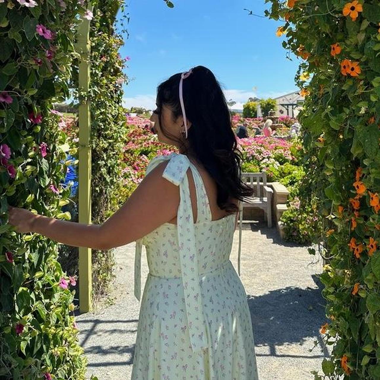 House of CB Alicia lemon floral midi dress so so... - Depop