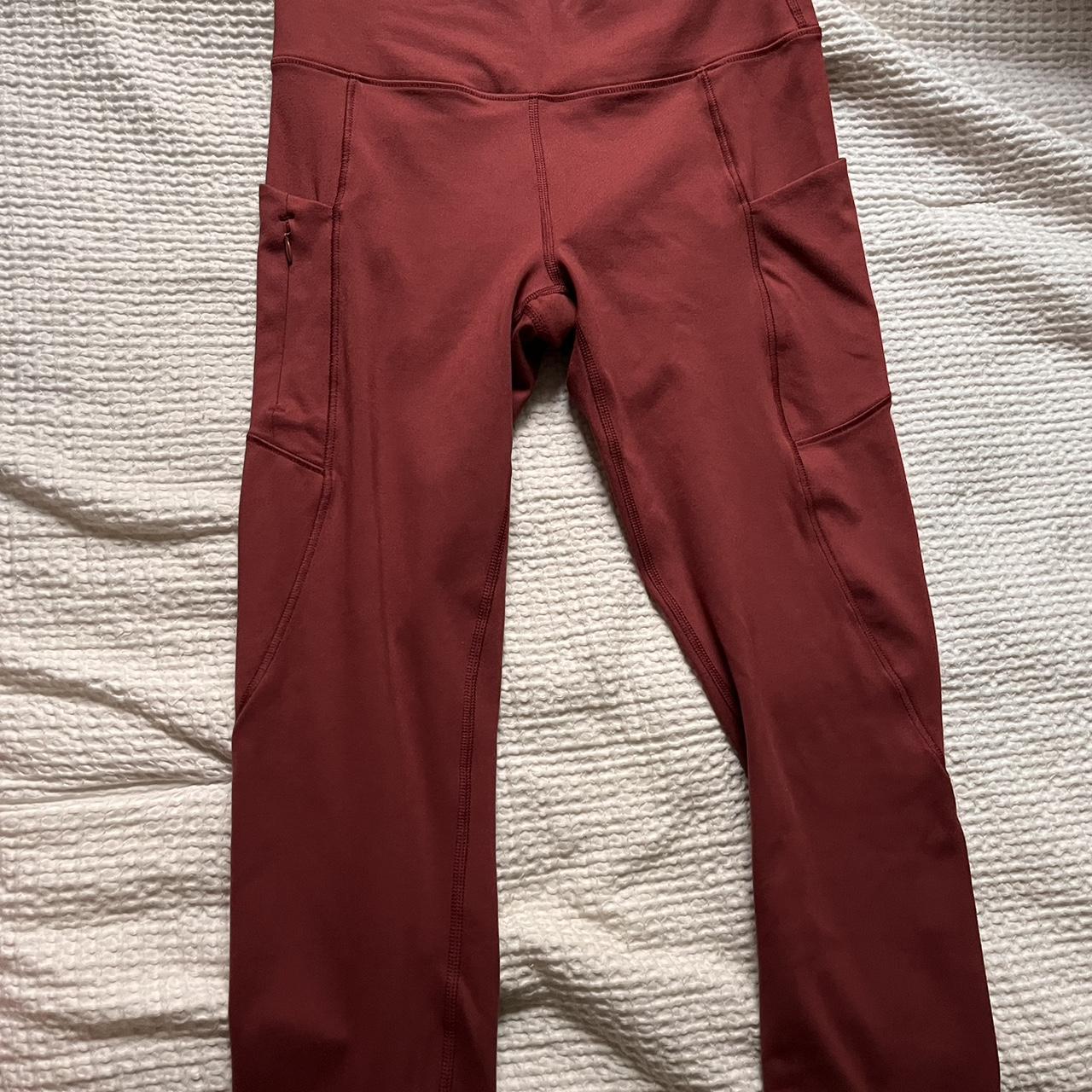 Balance Collection Women's Burgundy Leggings | Depop