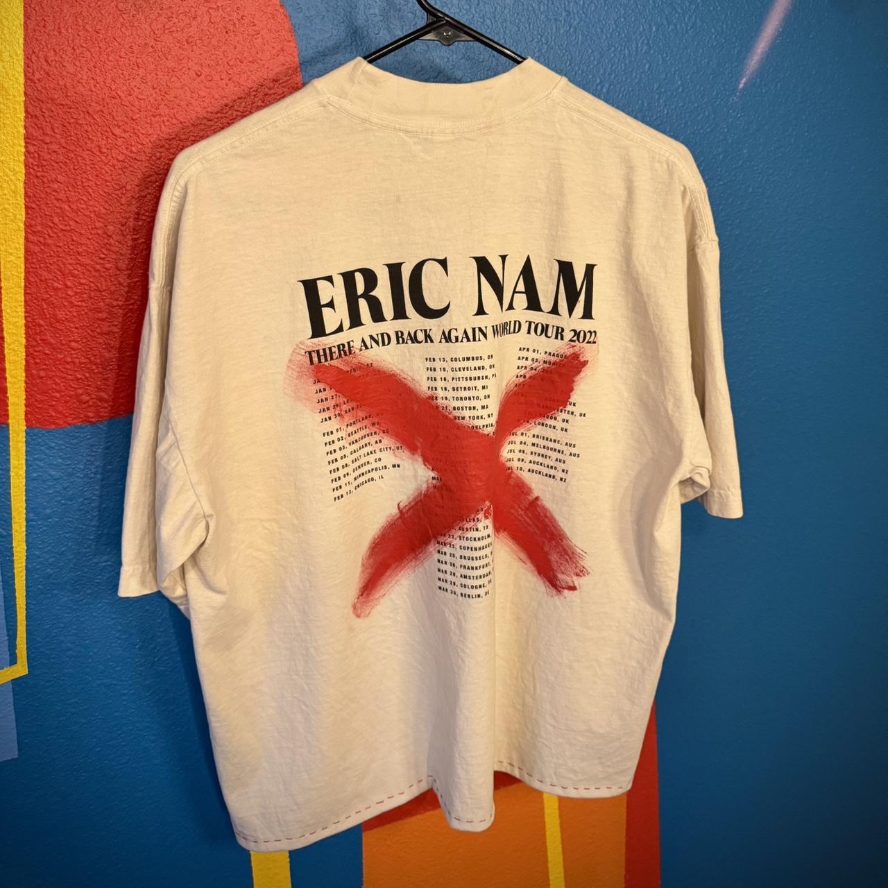 Revamped LA Apparel “Eric Nam Tee” Added a some red... - Depop