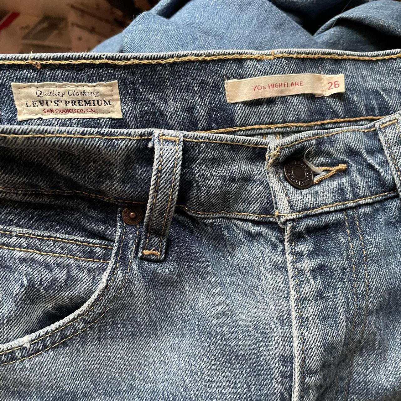 LEVIS 70s HIGH FLARE JEANS — SIZE 26 sad to part... - Depop