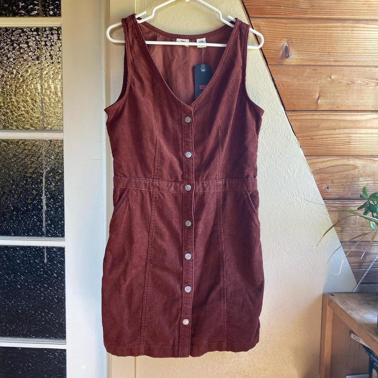 Corduroy Levi dress brand new never worn Retails... - Depop
