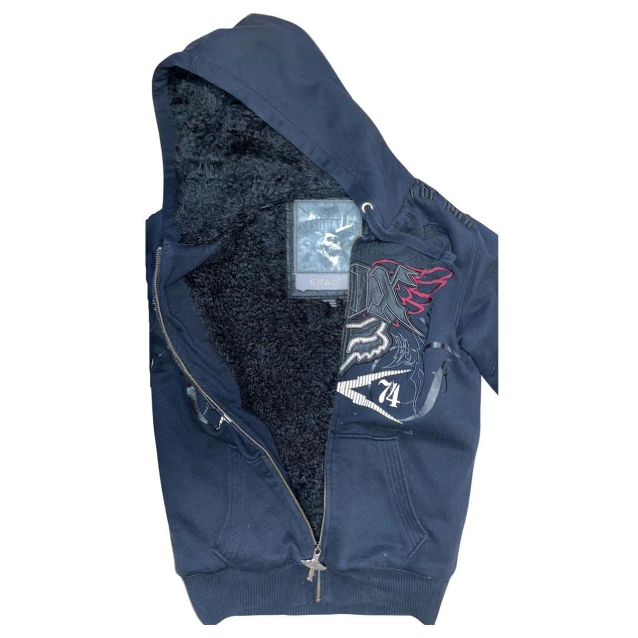 Fox racing zip up sweater Size small Fur... - Depop