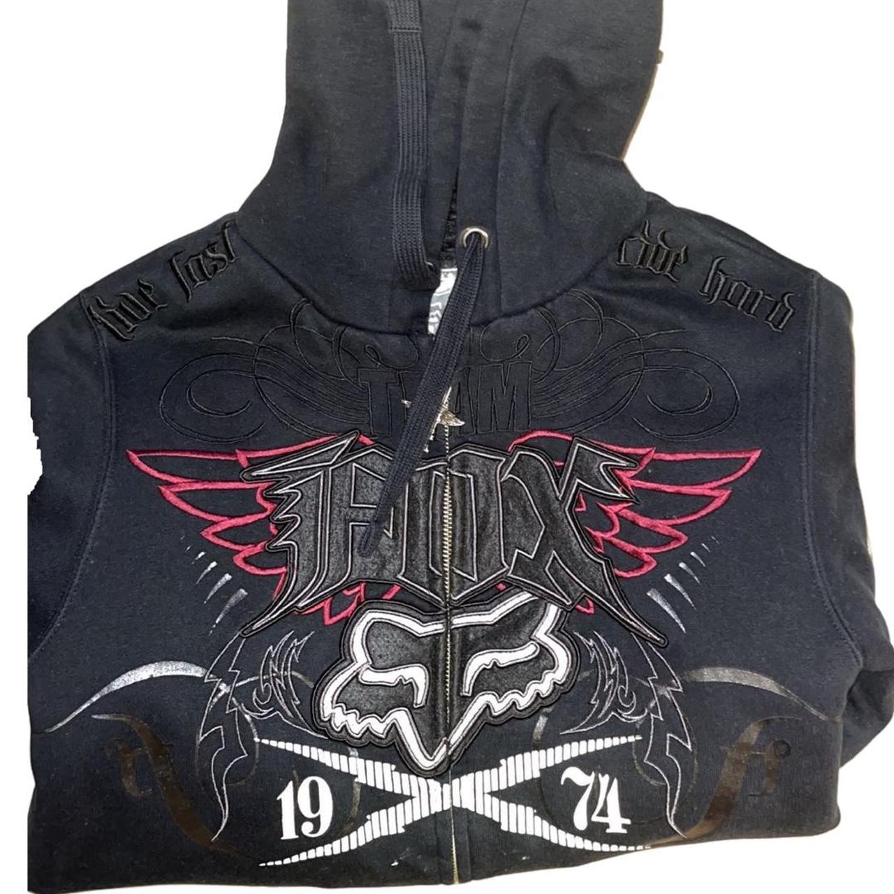 Fox racing zip up sweater Size small Fur... - Depop