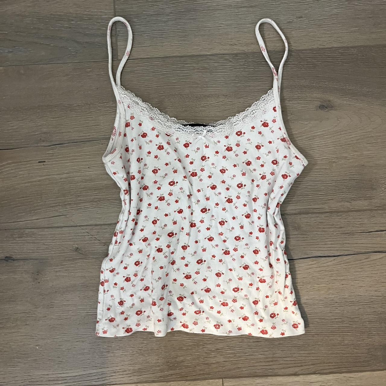 brandy floral tank | Depop