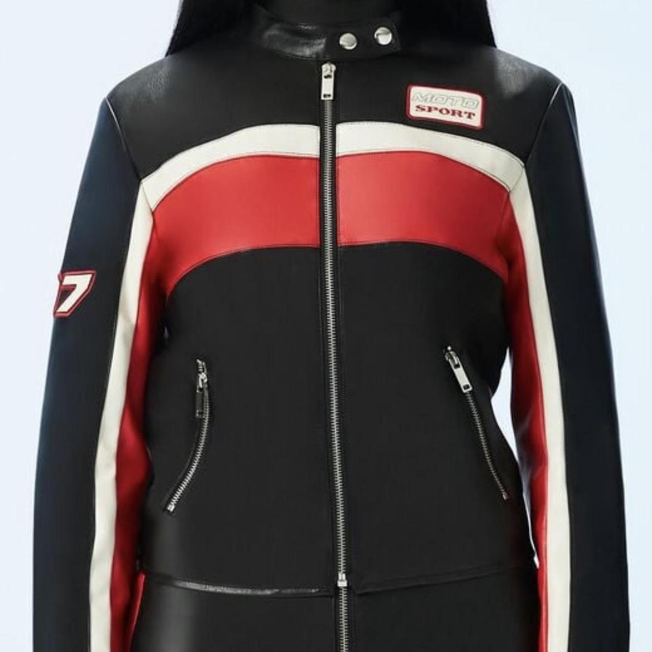 FOREVER 21 MOTOR SPORT faux leather biker jacket - Depop