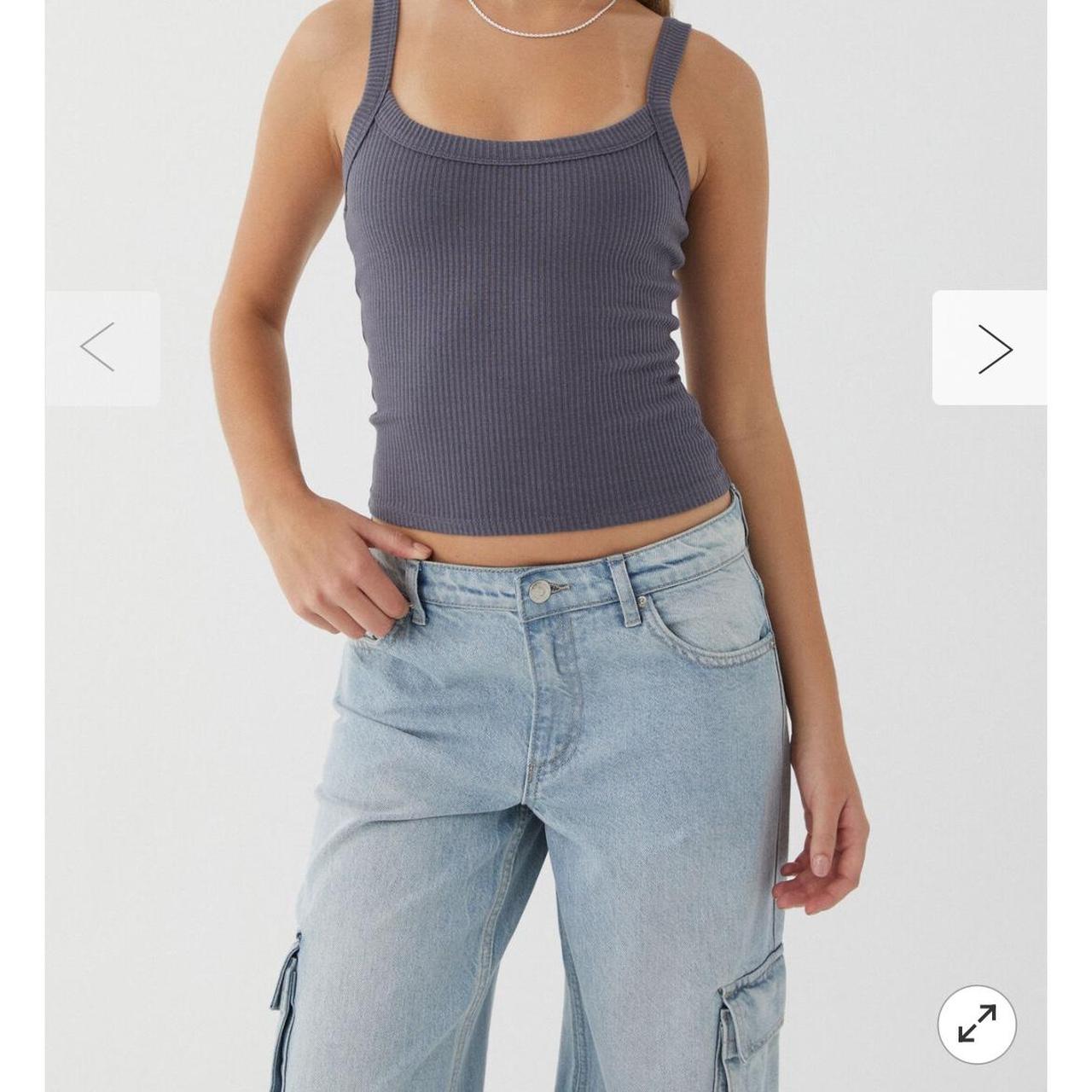 Super Riri iron grey tank S - Depop