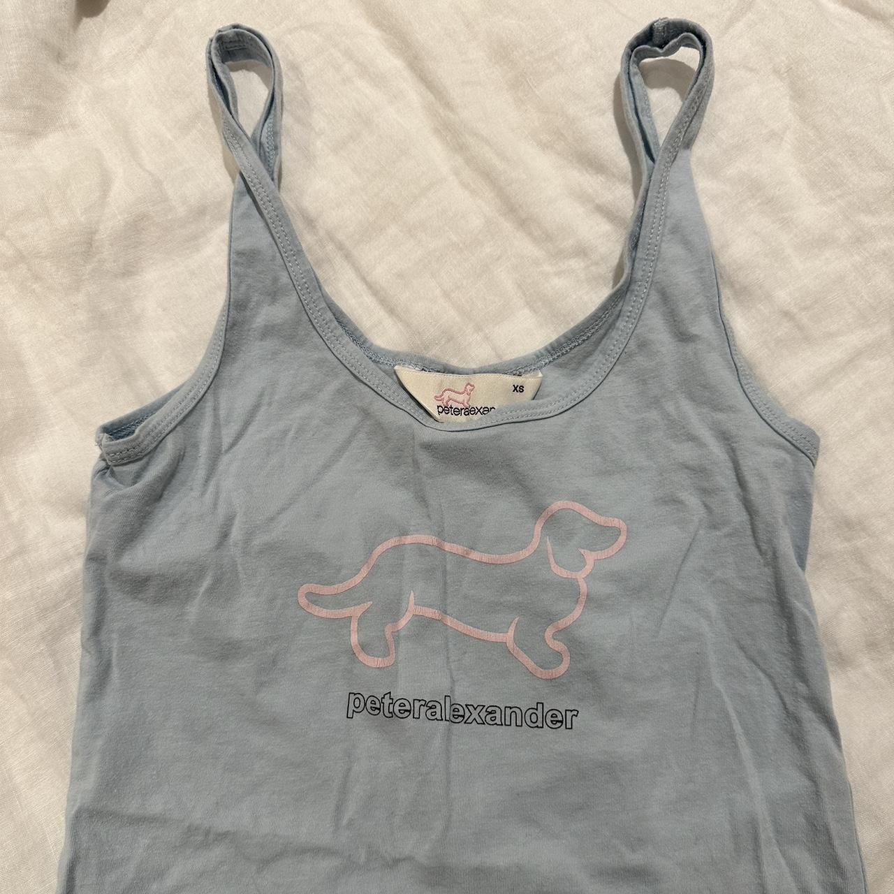 peter alexander penny tank light blue and... - Depop