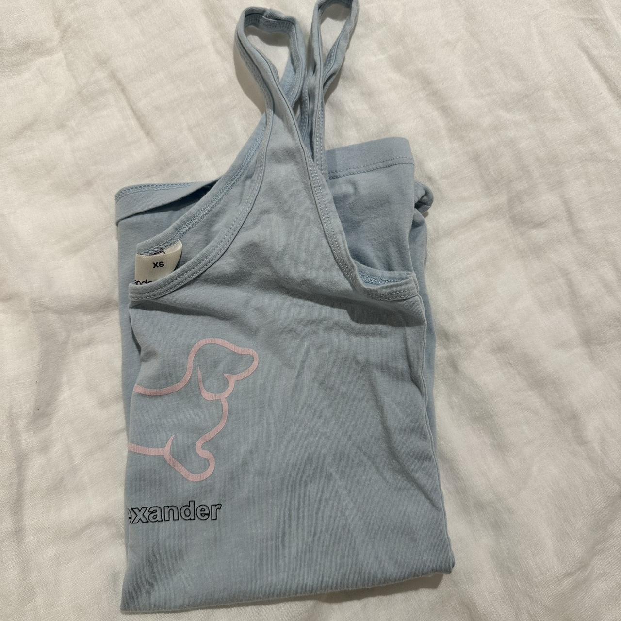 peter alexander penny tank light blue and... - Depop