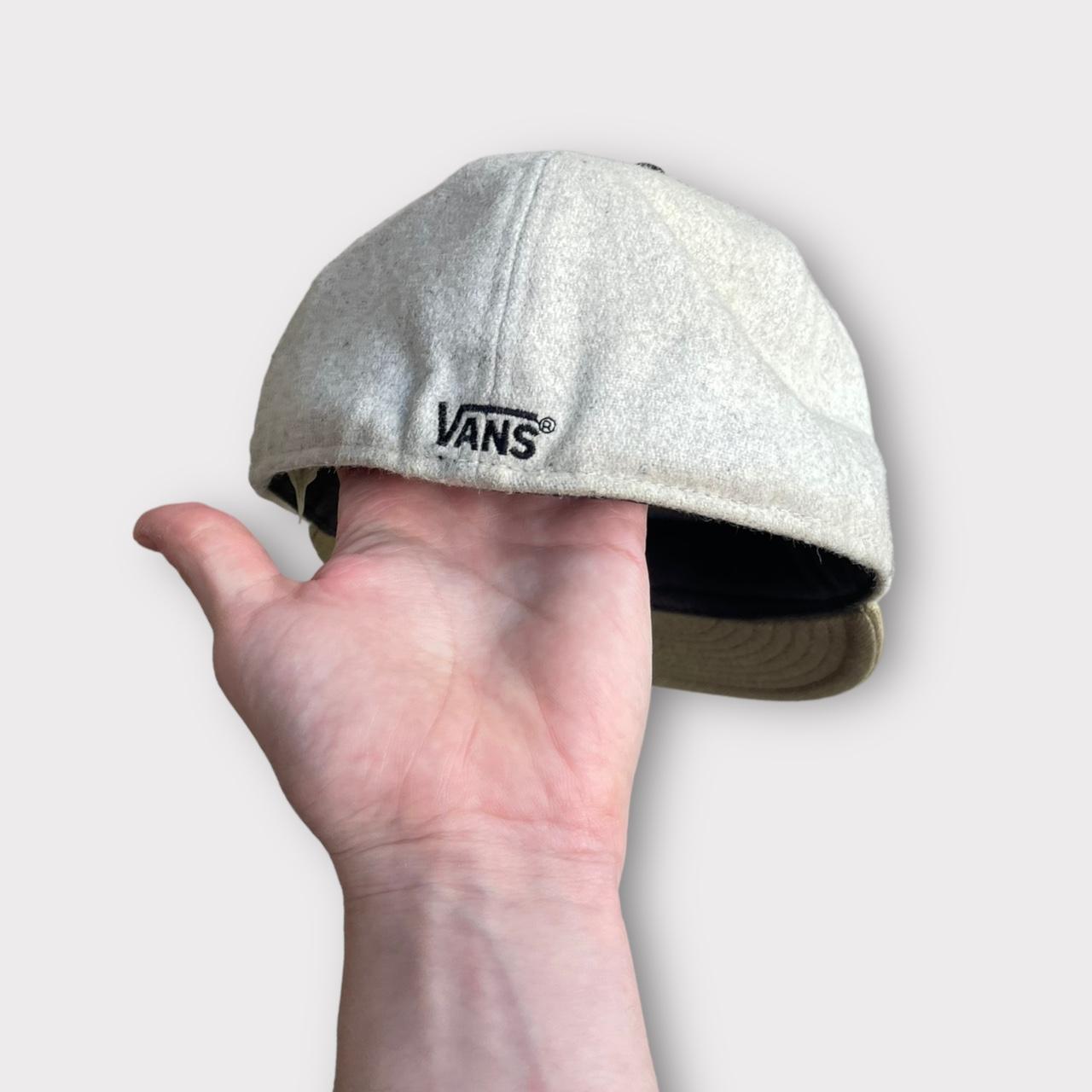 Modern Late 00s Vans Of the Wall’ Grey/Brown Fitted... - Depop