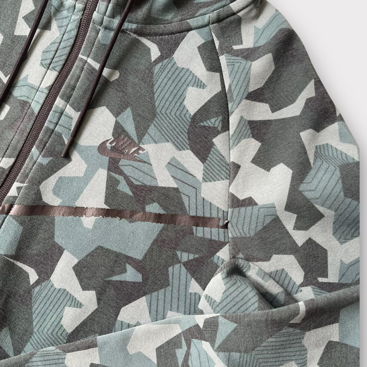 Modern Nike Camouflage Tech-Fleece Zip-up... - Depop