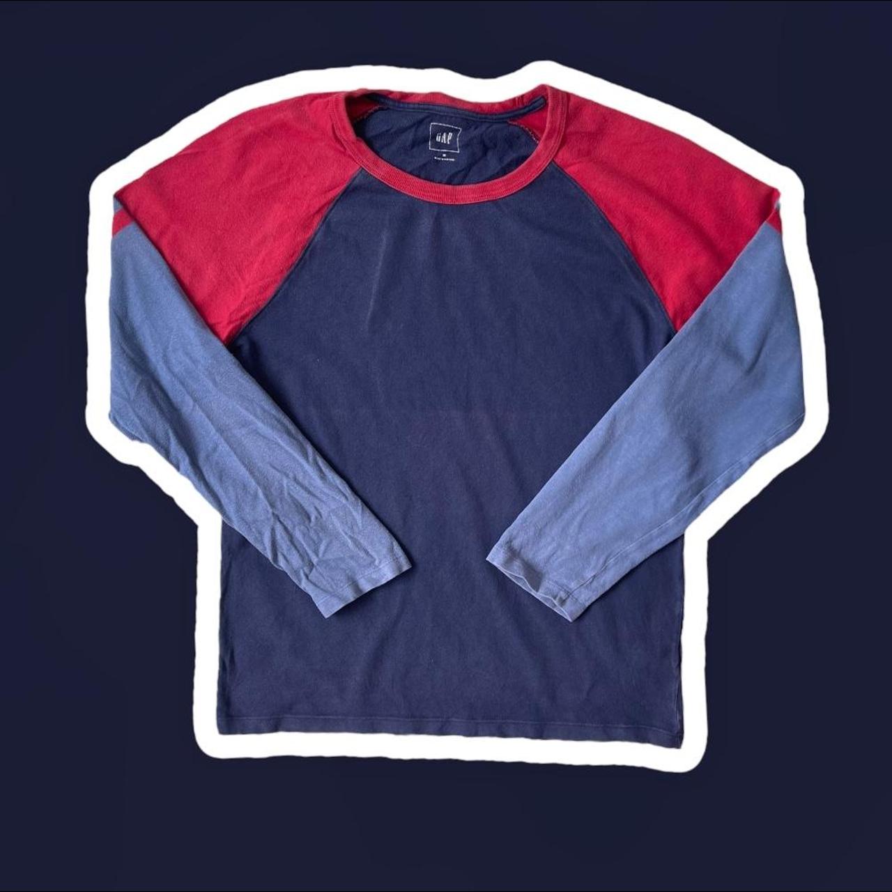 00s GAP gap Y2K long sleeved embroidered ribbed... - Depop
