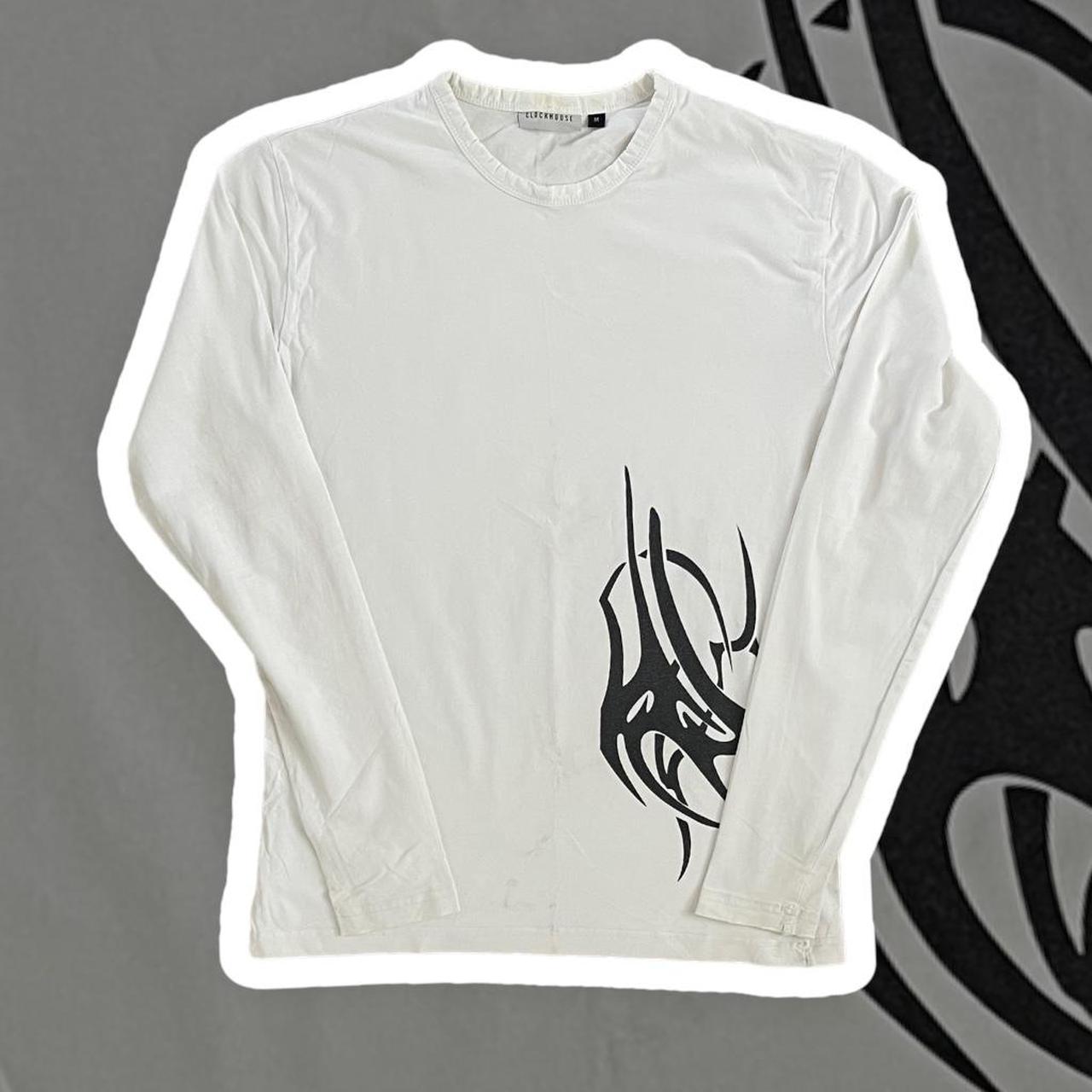 Vintage 00s Y2K’ Gothic Graffiti Logo Long Sleeved... - Depop