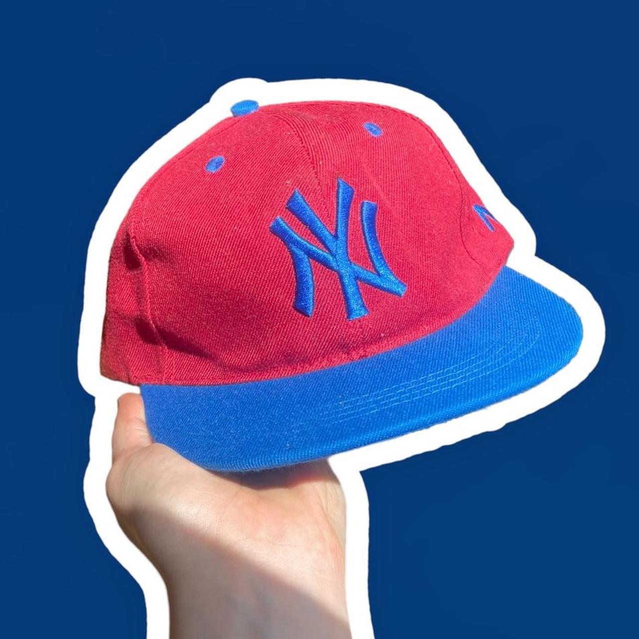 New York Yankees Red Blue Baseball Cap Hat... - Depop