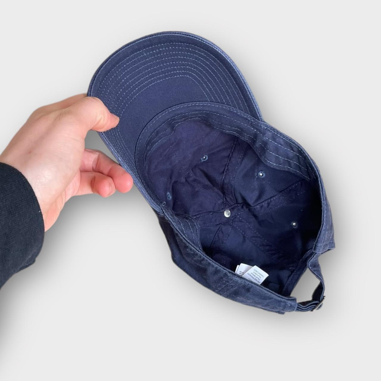 Nike Navy Blue White Swoosh Summer Sports cap hat... - Depop