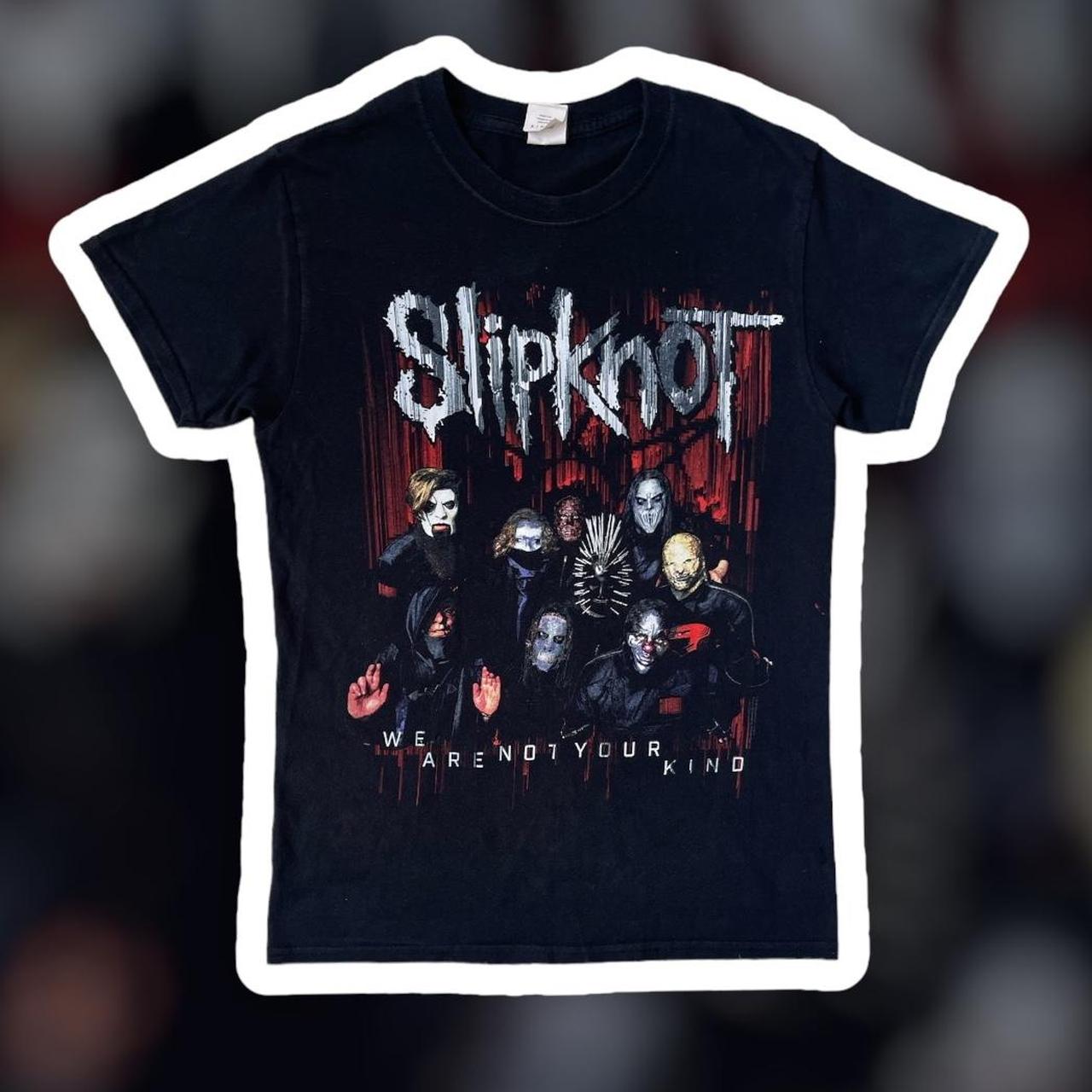 Slipknot black and red shirt gothic punk rock top... - Depop