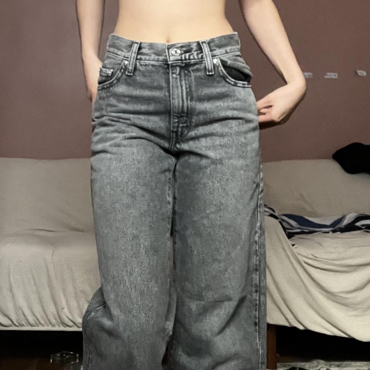 Ashy dark grey jeans from Levi’s. Baggy dad jeans... - Depop