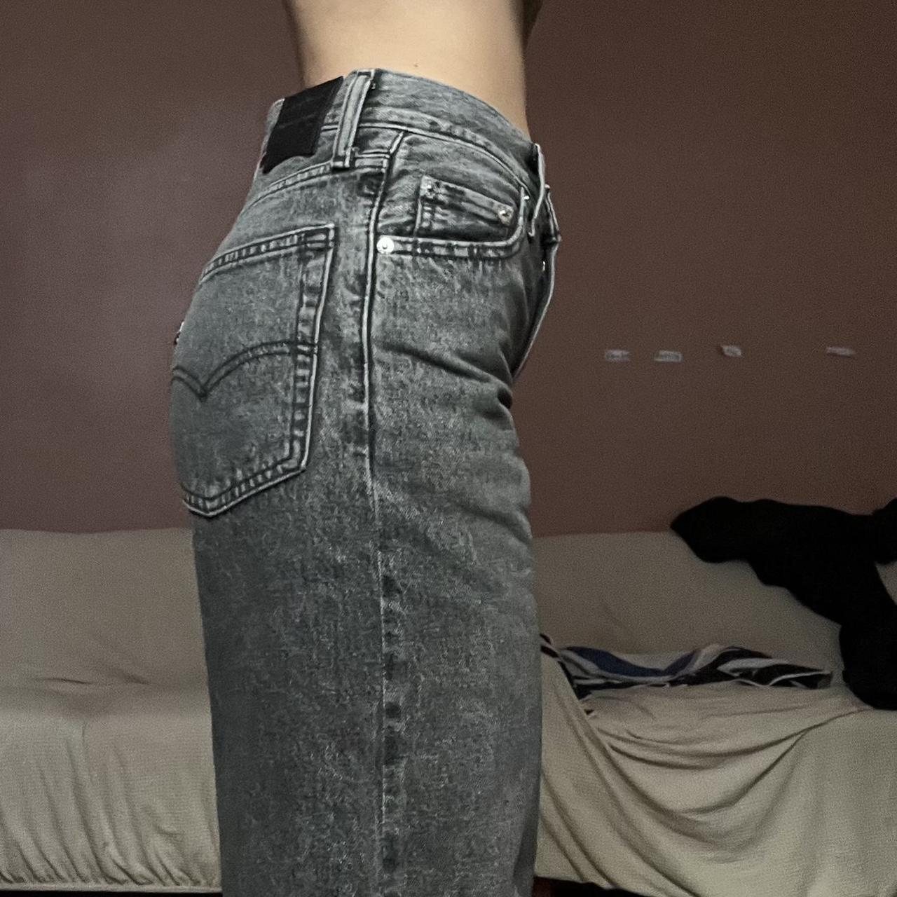 Ashy dark grey jeans from Levi’s. Baggy dad jeans... - Depop