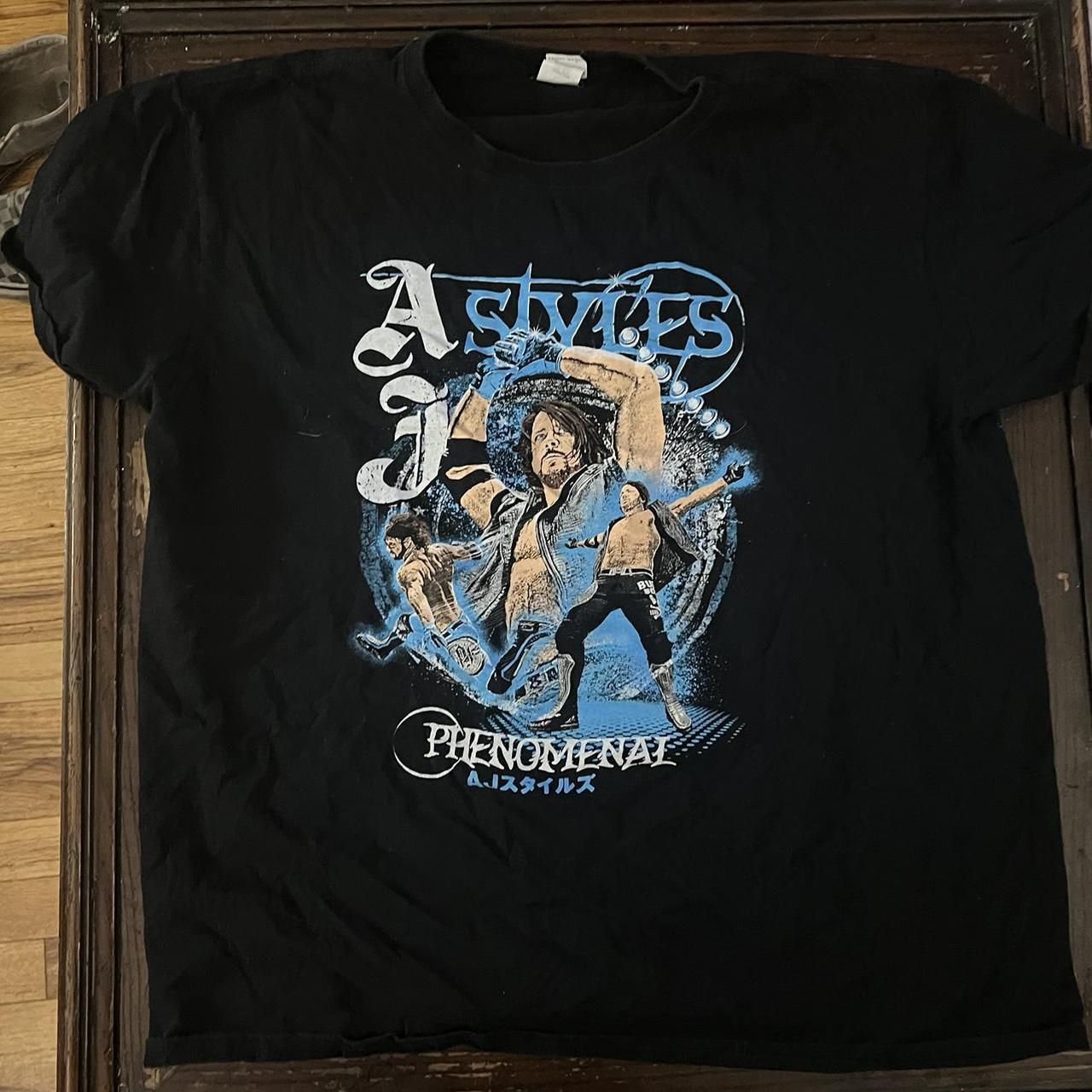 AJ STYLES Pro Wrestling Crate exclusive black XL... - Depop