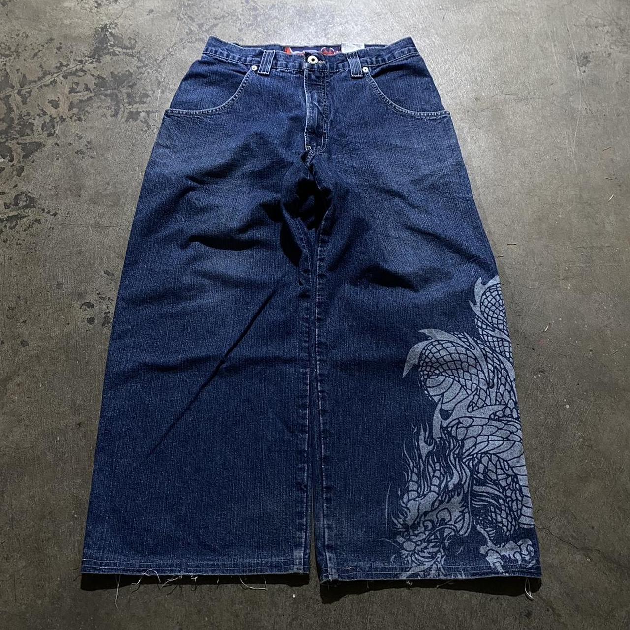 RARE JNCO dragon tribal jeans ⚠️-PRICE IS CURRENT... - Depop