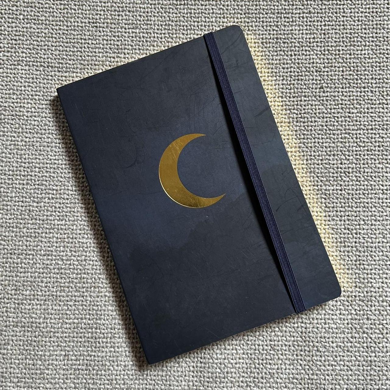 Witchy little black hardback lined notebook with... - Depop