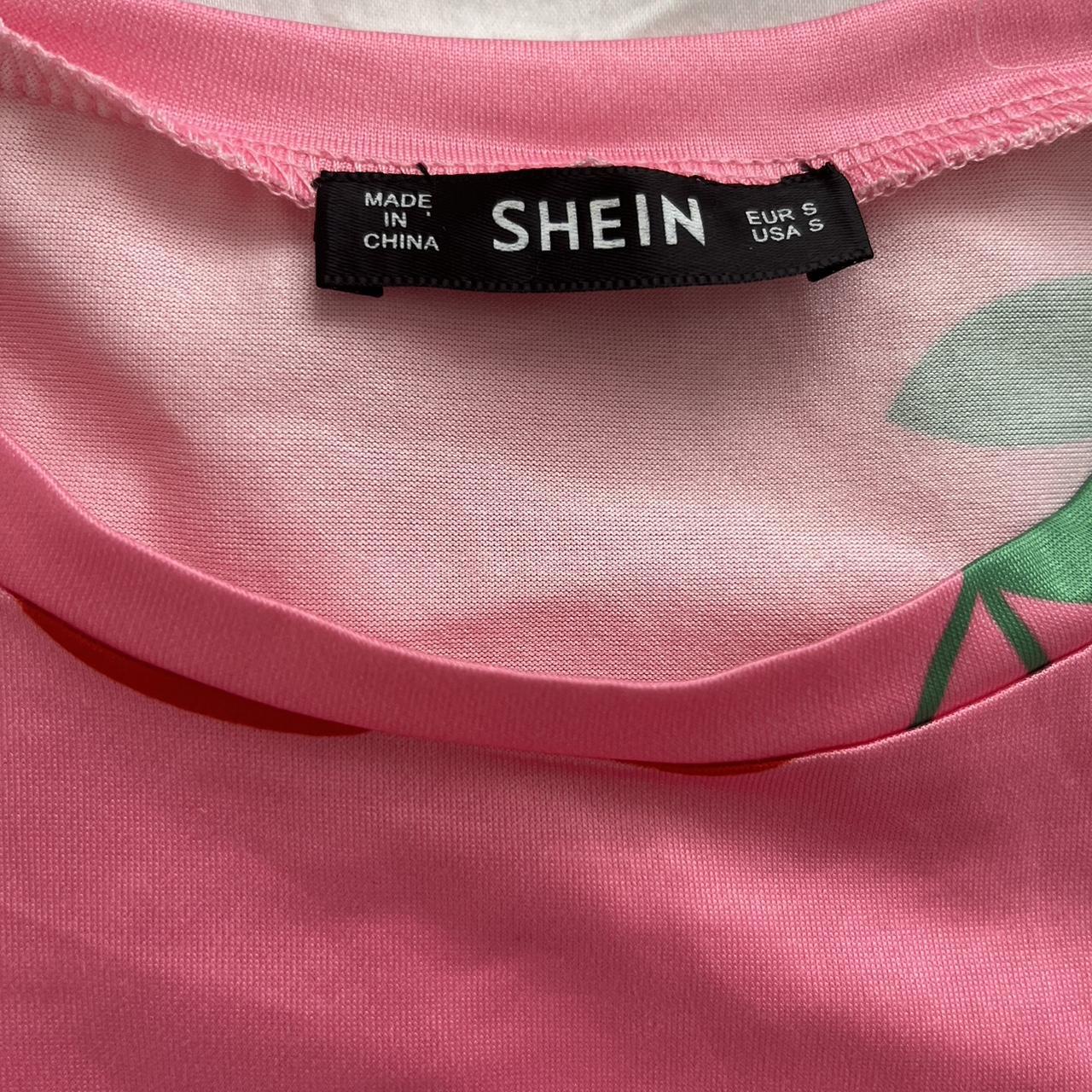 SHEIN cherry crop top size small worn once and... - Depop