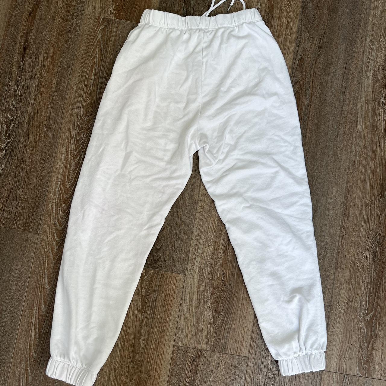 White sweatpants with no flaws from cotton on - Depop