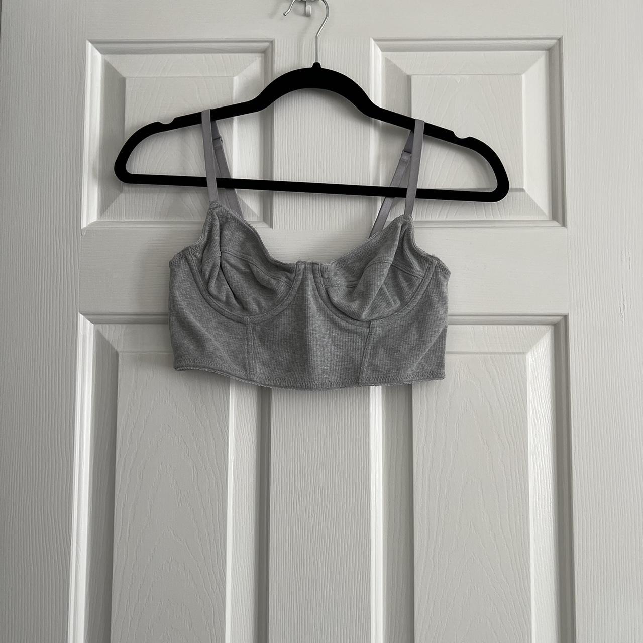 Light grey corset top Cute and comfy for going out - Depop