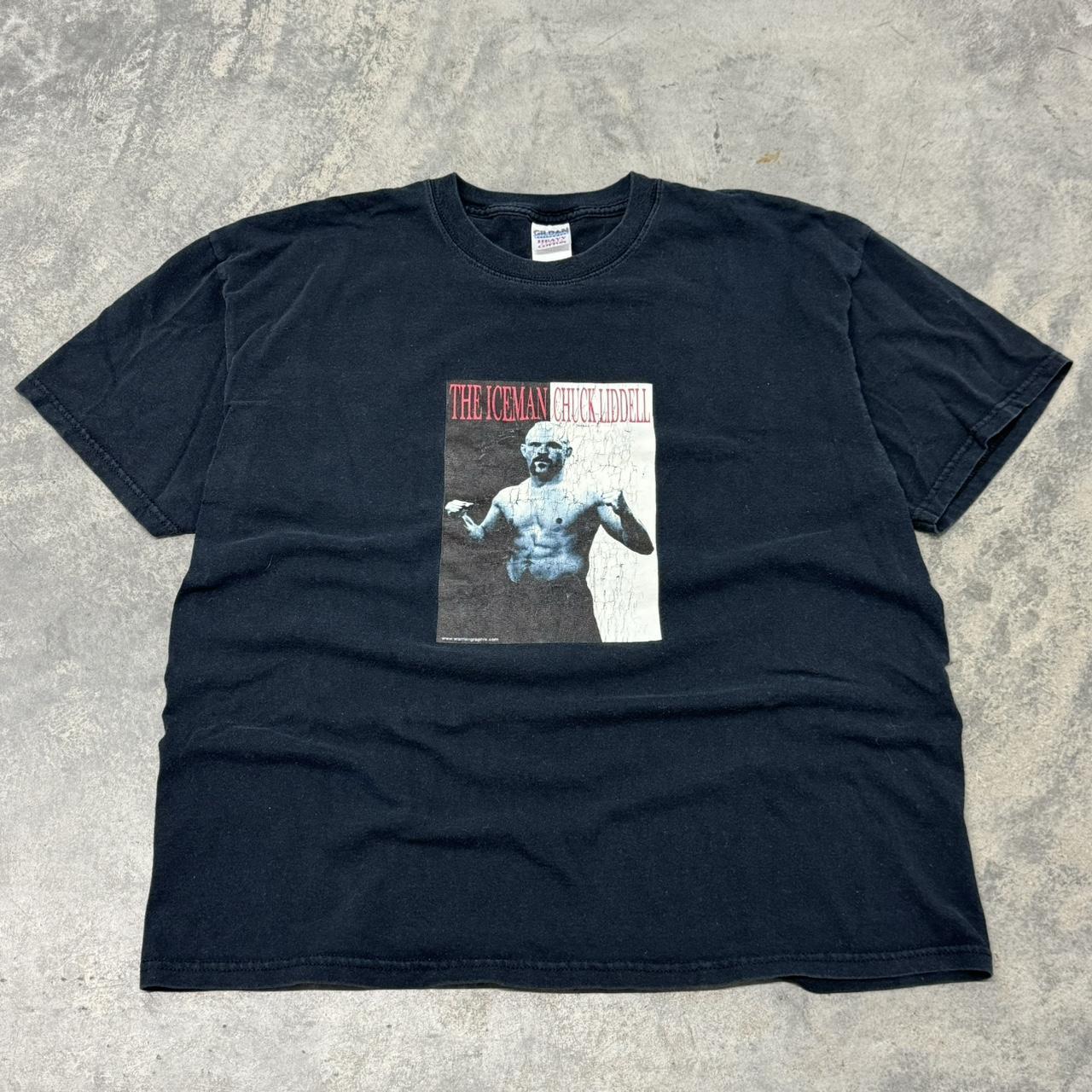 Vintage Chuck Liddell The Iceman mma tee XL 28 x... - Depop