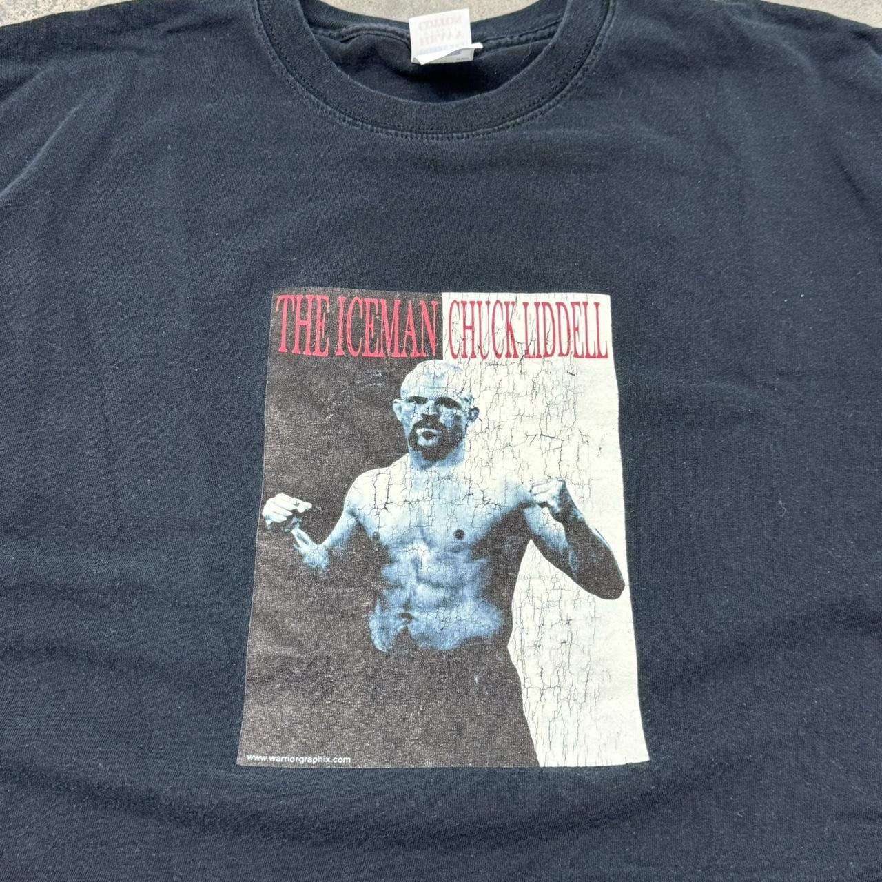 Vintage Chuck Liddell The Iceman mma tee XL 28 x... - Depop