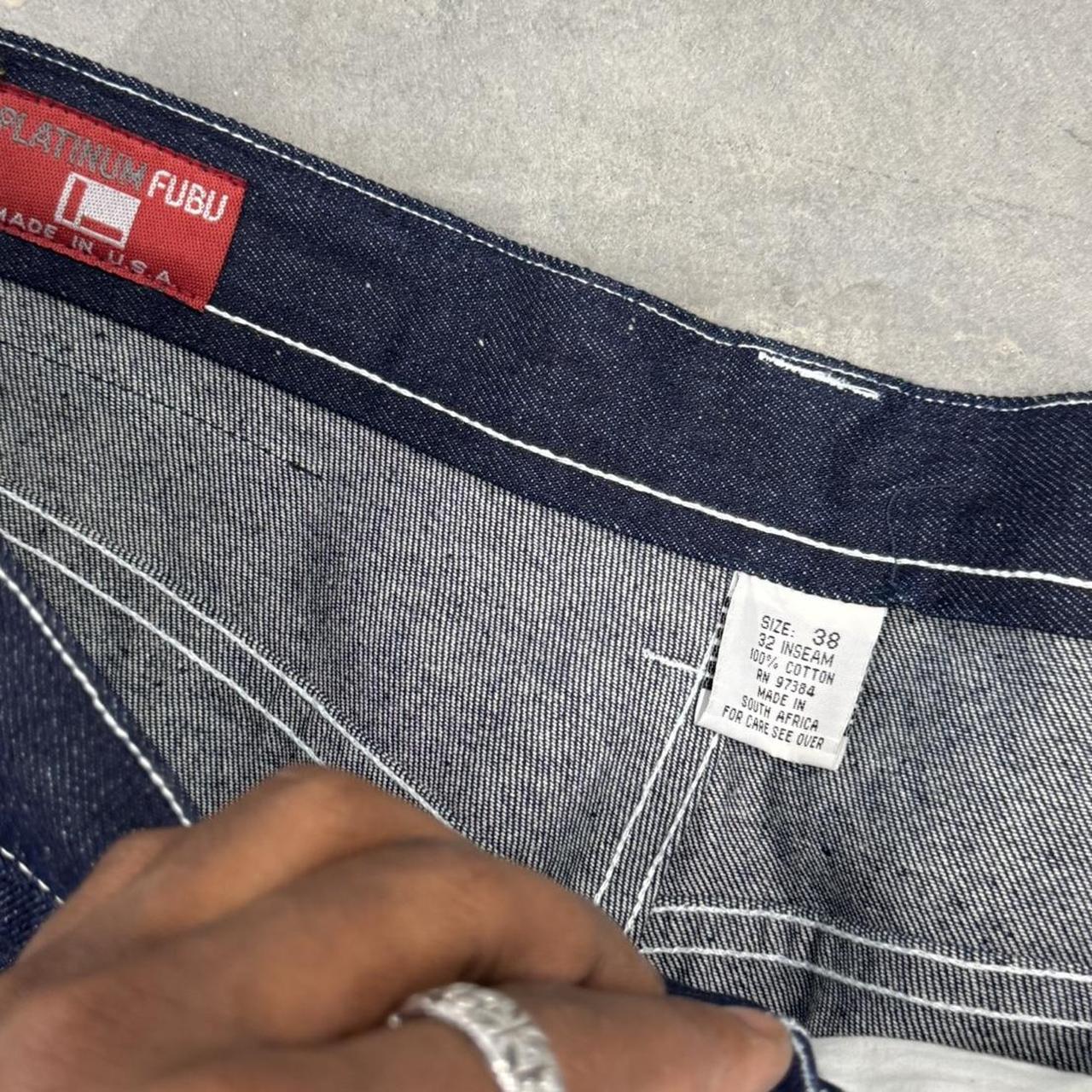 Vintage Platinum Fubu Muhammad Ali Embroidered Baggy... - Depop