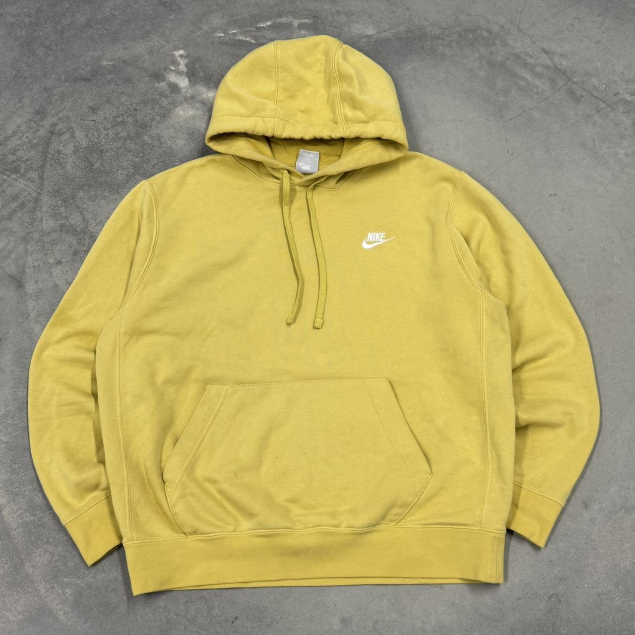 Y2k Nike Yellow Mini Swoosh Hoodie Medium 26 x... | Depop