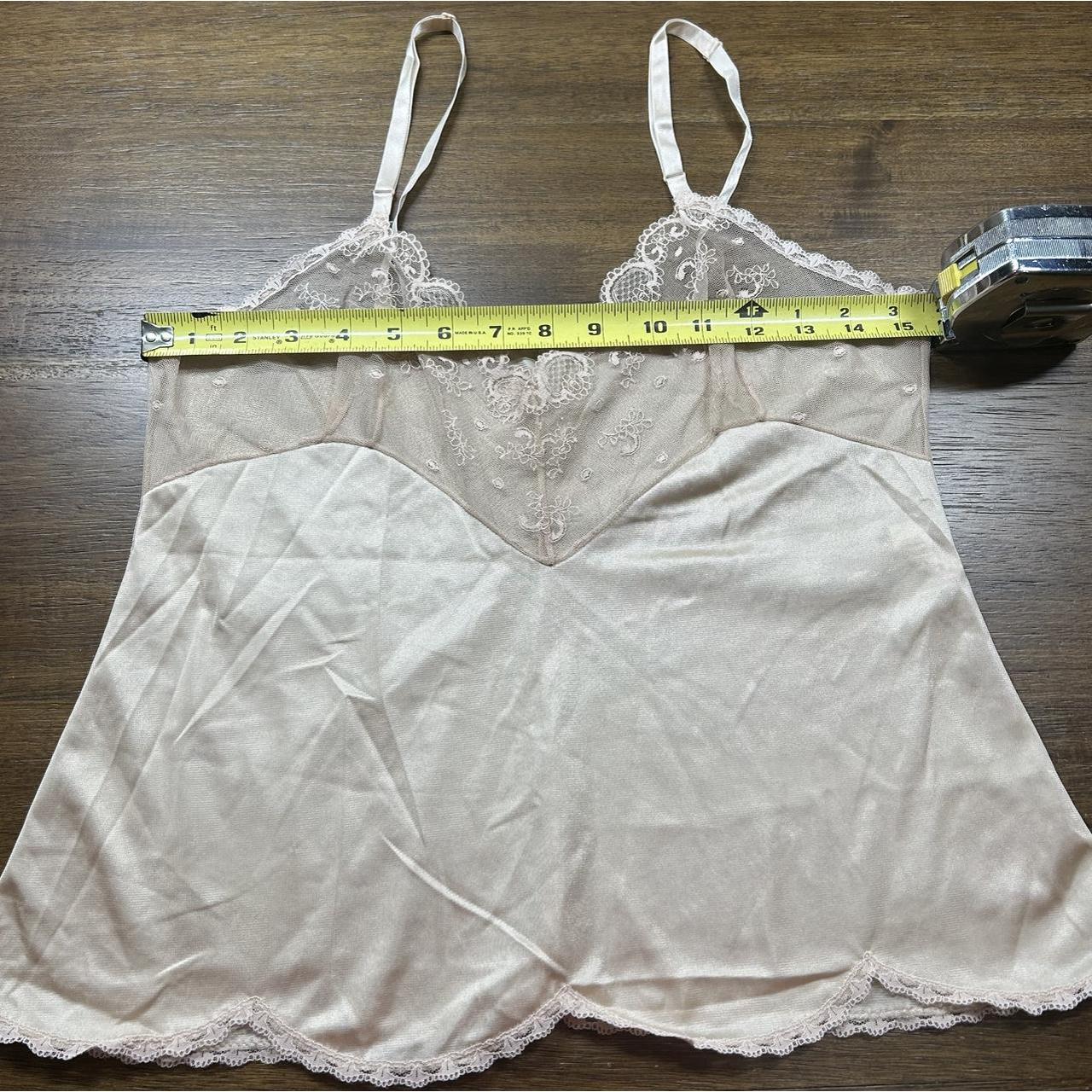 Formfit Vintage Rogers Camisole Top Ivory Lace Size... - Depop