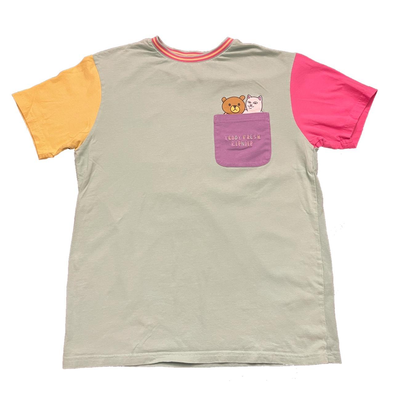 ripndip x teddy fresh t-shirt top fits a small to... - Depop