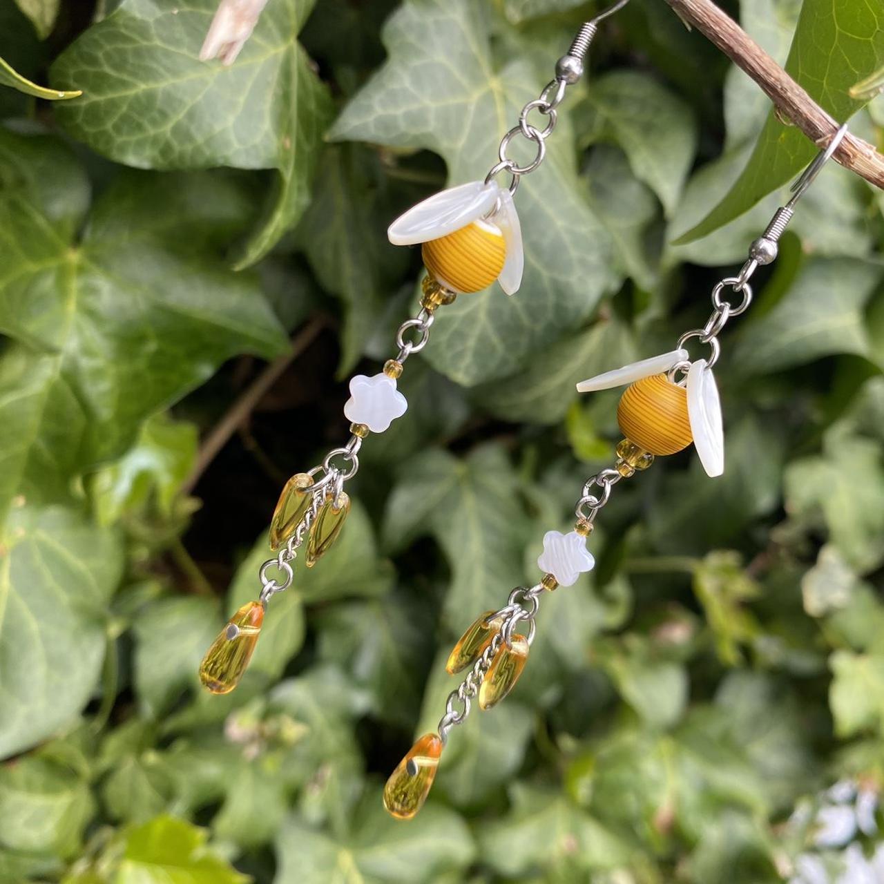 Beatrix - Bee & Honey Earrings 🐝🍯 Handmade Approx... - Depop