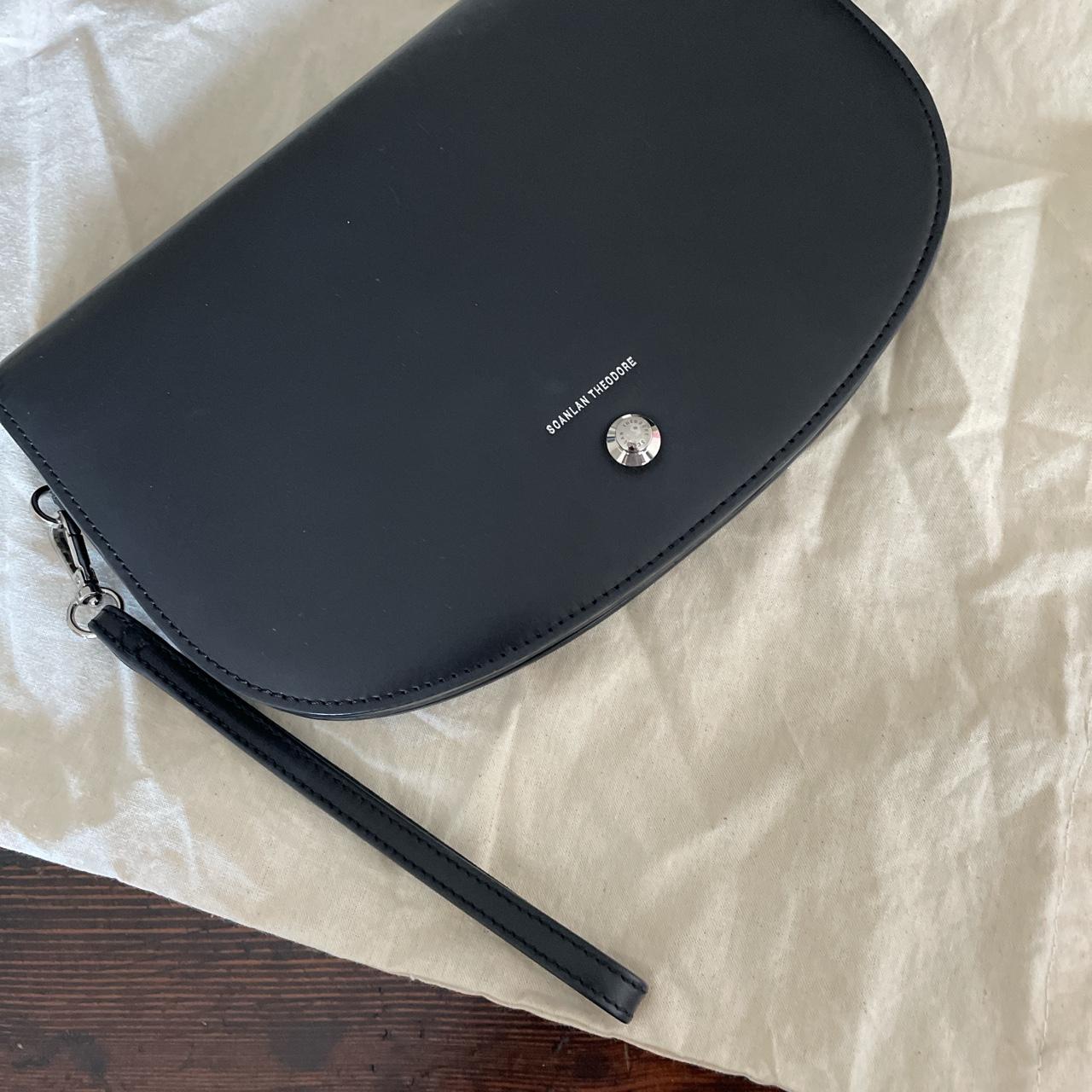 Scanlan and Theodore black leather 1/2 moon bag Vgc - Depop