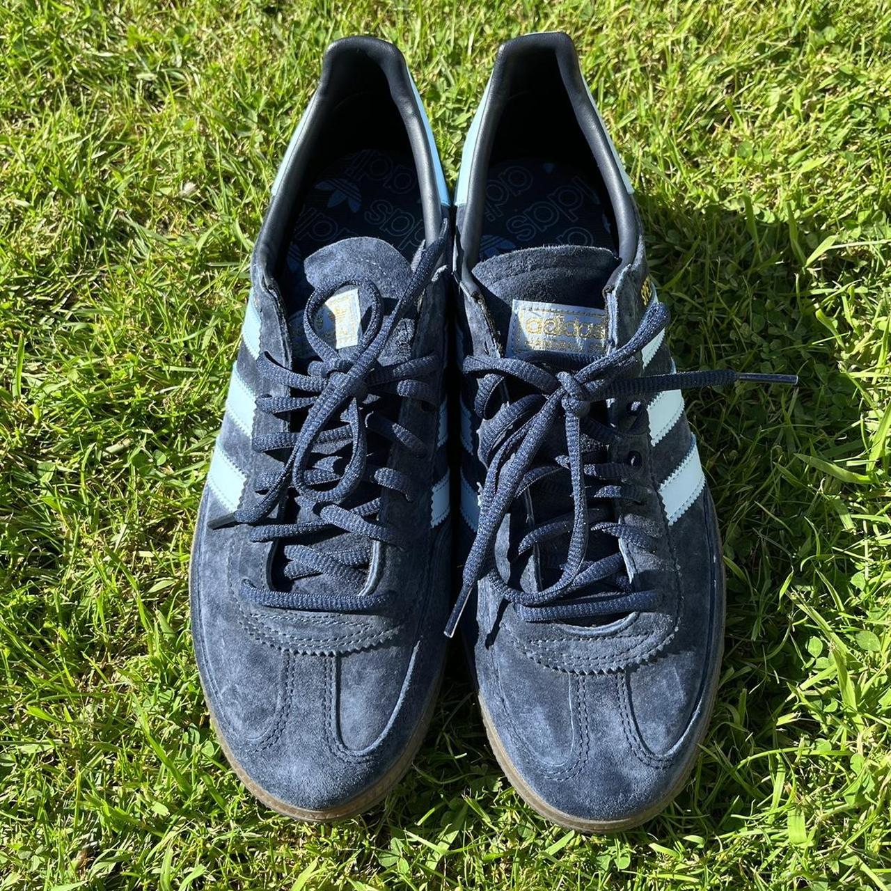 Adidas Spezial Navy / Light Blue Very in demand... - Depop