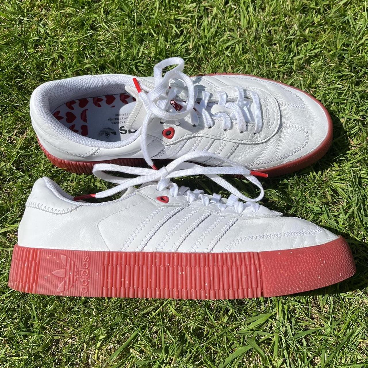 Adidas Sambarose platforms valentines edition ‘White... - Depop