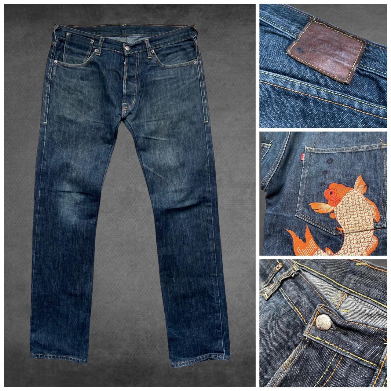 Evisu Fish Embroidered Jeans, these is some real... - Depop