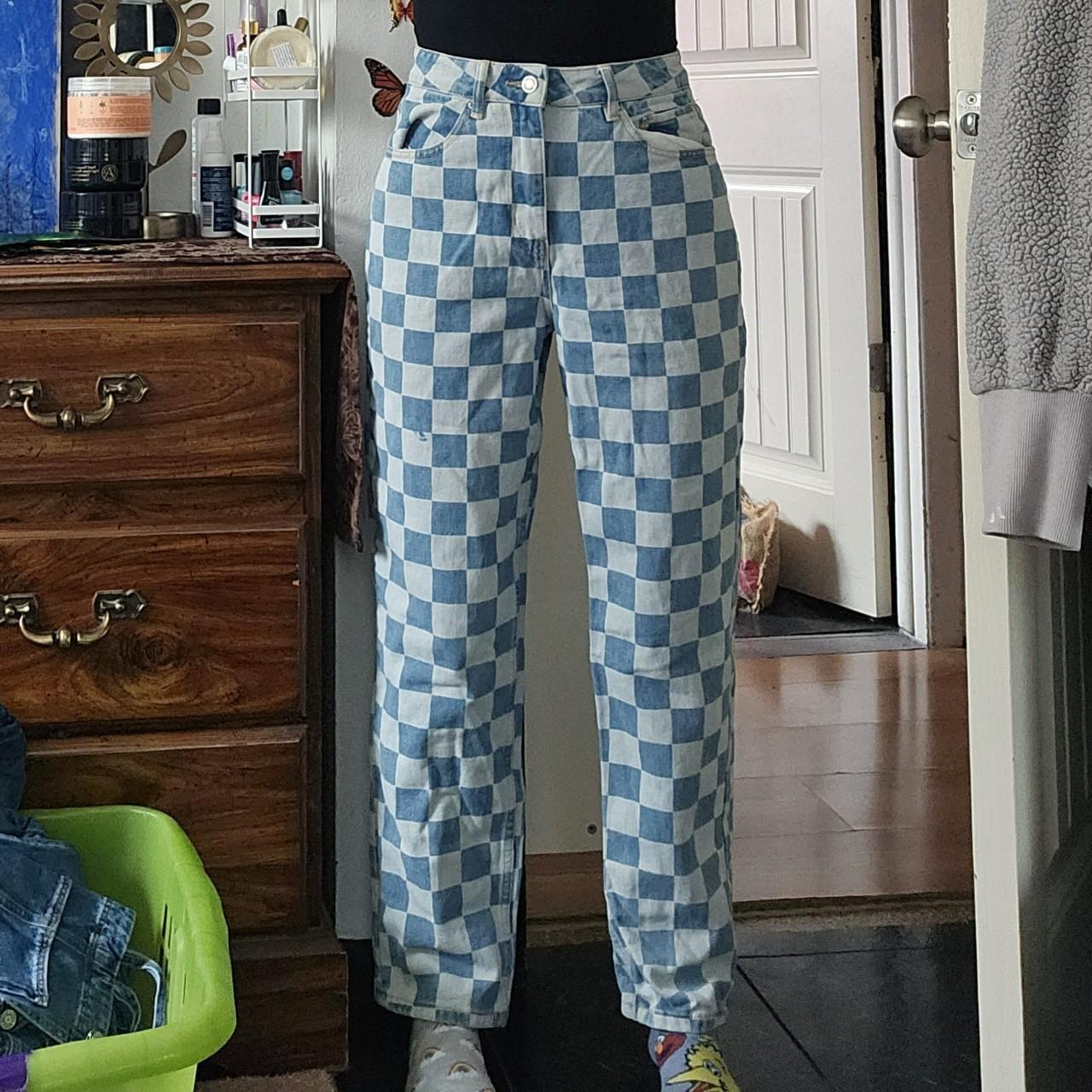 Checkerboard Jeans NO PAYPAL PLEASE Straight let... - Depop