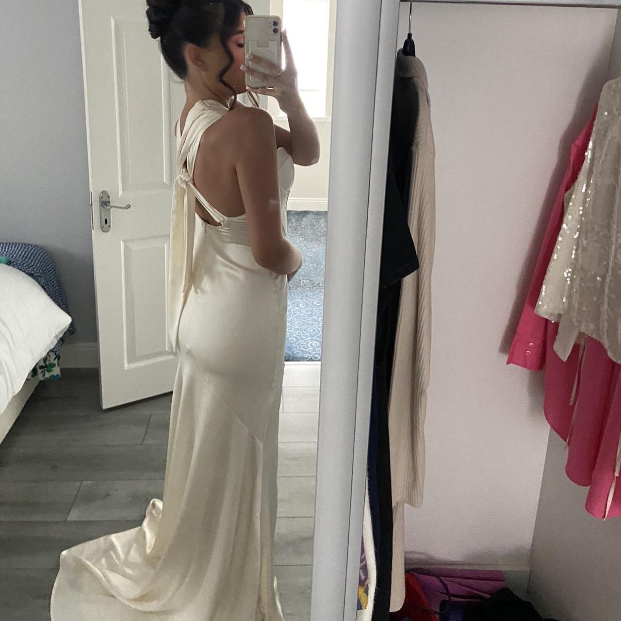 Gorgeous champagne/ivory/creme debs/prom/grad dress... - Depop