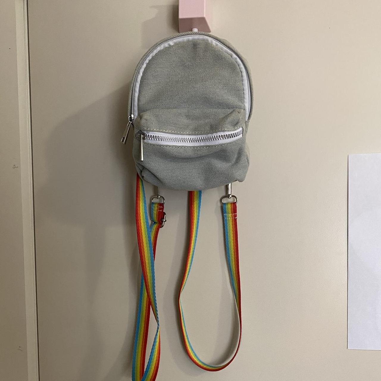 Typo rainbow strap bag. Small bag, only able to fit... - Depop