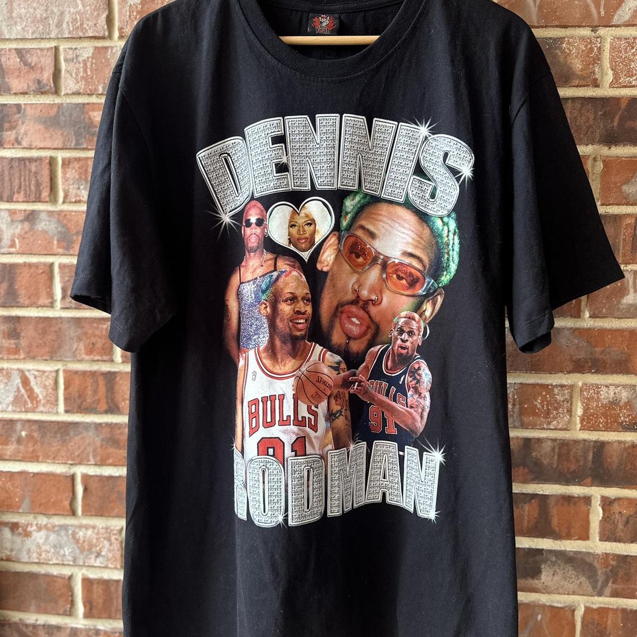 Rock yeah! Tag AOP Dennis Rodman Chicago Bulls Tee... - Depop