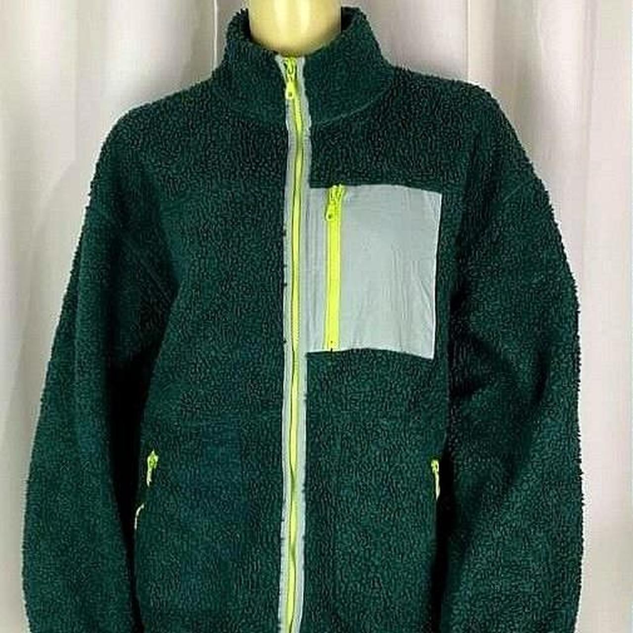 Men’s green oversized fuzzy puffer jacket long... - Depop